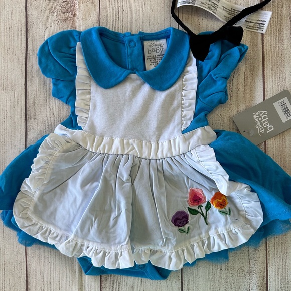 Disney | Costumes | Disney Store Alice In Wonderland Baby Girl Dress ...